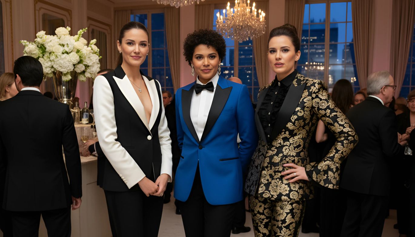 Single-Color & Two-Tone Women Tuxedos | Elegant Female Tuxedo Suits
